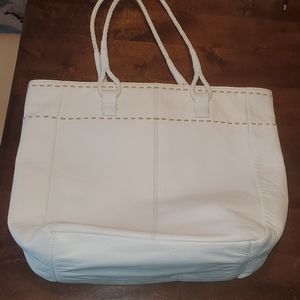 Sigrid Olsen | Bags | Sigrid Olsen White Leather Tote Just In Time For ...